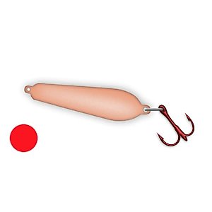 Big Nasty Tackle Super Glow Casting Spoon (1 Pack) (Red, 3/4 oz)