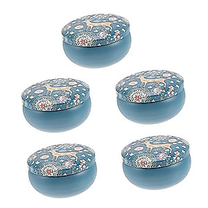 Containers with Lids 5pcs Box candy container tea containers with cover wedding candy tins Metal tinplate tea leaves can deer small tin case bridesmaid Ornament Storage Container