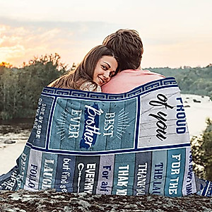 Gifts for Brother, Fathers Day Brother Gift from Sister, Gifts for Brother Adult, Birthday Gifts for Brother, Brother Birthday Gifts from Sister Or Sister, to My Brother Throw Blanket 50x60 Inch