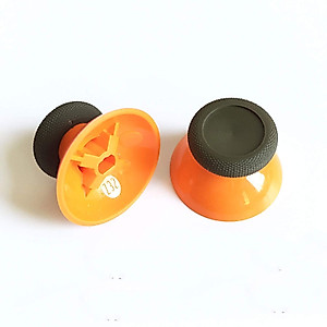 3D Analog Joystick Grip Cap Thumb Stick Grip Cap Thumbstick Replacement for Xbox One Slim Xbox One X Xbox One Elite PS4 Controller (Orange)