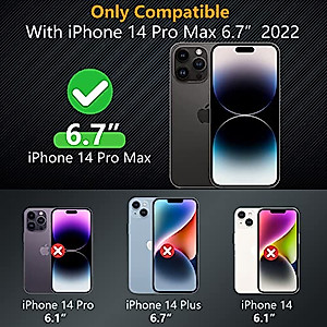 Fotbor for [3+3 Pack] iPhone 14 Pro Max Screen Protector with Camera Lens Protector, 9H Shatterproof Tempered Glass Film with Easy Installation Frame, HD Clear Sensitive Full Coverage 6.7 Inch
