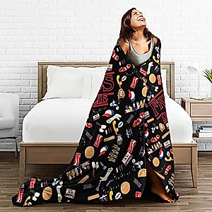 Friends Blanket Christmas Lights Stranger Blanket Fleece Fuzzy Comforter Lightweight Soft All Season Throw Blankets Birthday Gifts for Men Women Boys50 x40