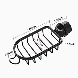 Tfulad Sponge Holder Over Faucet Kitchen Sink Caddy Organizer, Stainless Steel Faucet Rack for Soap, Shampoo, Shower Caddy Shelf，Scrubbers