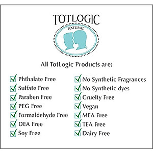 TotLogic Sulfate Free Hair and Scalp Care Set - Shampoo, Conditioner, & Detangling Spray - Gentle, Safe, Made with Natural Essential Oils and Botanicals