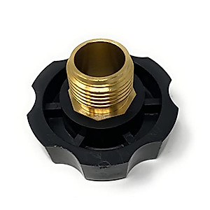 Soft Nose POL Propane Gas Tank Adapter Plug with FULL Flow x 1/4 inch Male NPT fitting includes adapter for 3/8 inch Male Flare [910-514] w/O-ring for Brass Nipple to Open Safety Valve