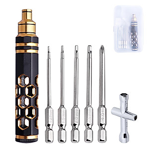 AllinRC RC Hex Head Allen Wrench Set & Phillips Screwdriver 5 in 1 RC Hobby Tools Kit for RC Car Traxxas Arrma Axial Losi Redcat Racing Helicopter Drone Boat