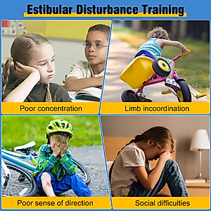 FERUERW Autism Kids Swivel Chair, Sensory Toy Chair, Carousel Spin Sensory Chair for Kids, Training Body Coordination, Kids Spinning Chair (Red)