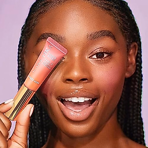 Liquid Blush Wand, Matte Face Blushes Beauty Wand with Cushion Applicator, Lightweight Pink Blush Natural Pearl Finish, Smooth Creamy Fomula (3# desert rose)