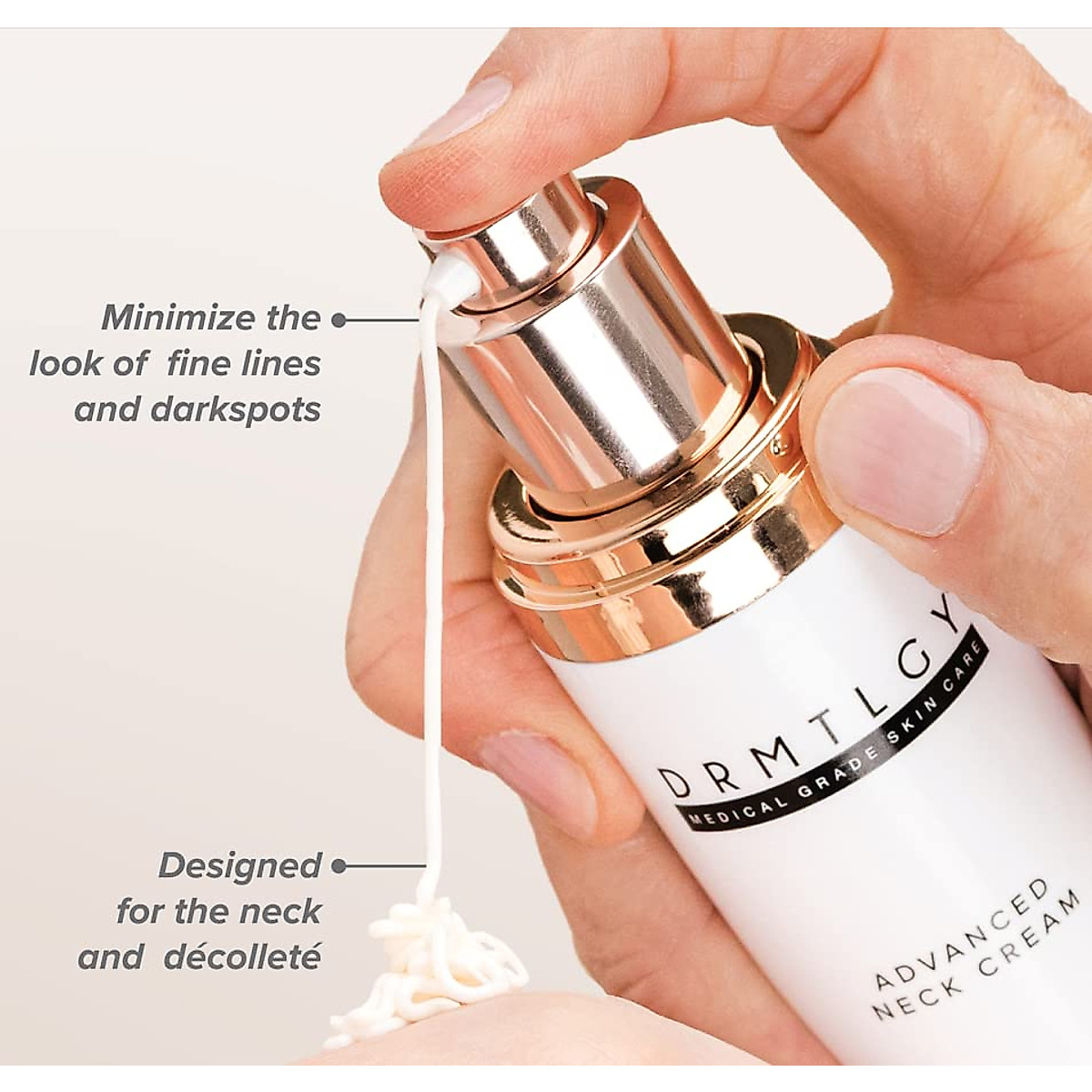 DRMTLGY Advanced Neck Cream - Neck Firming Cream for Tightening & Lifting Sagging Skin - Neck Wrinkles Treatment & Skin Firming Cream