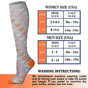 FEYHAY Copper Compression Socks(8 Pairs) for Men & Women 15-20 mmHg is Best Athletic & Daily for Running Flight Travel Climbing (Large-X-Large, 05 navy/Gray/Black)