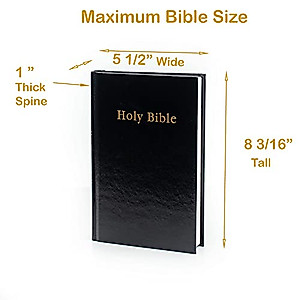 1X ‘Holy Bible’ Bible Cover, Decorative Bible Covers for Women, Bible Covers for Men, for Bibles up to 5.4 x 1 x 8.1 inches, Grey Stone With Sparkle Rhinestones