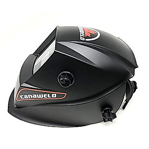 CANAWELD Auto Darkening True Color Welding Helmet 1/1/1/2 High Optical Class Solar Powered Welder Mask with 2 Sensors (Classic Duty-Black)