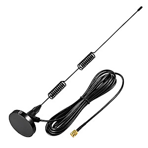 Bingfu Dual Band VHF UHF 136-174MHz 400-470MHz Ham Radio Magnetic Base Antenna Handheld Two Way Radio SMA Male Antenna for Ham Radio Walkie Talkie Icom Yaesu Vertex Standard Horizon Marine VHF Radio