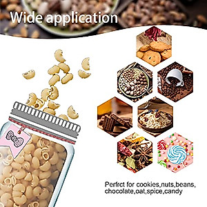 Enkrio 30Pcs Mason Jar Zipper Bags Reusable Food Storage Bags for Snack Nuts Cookies Portable Leakproof Food Saver Bag for Kitchen Travel Camping Picnic Organizer (10S 10M 10L)
