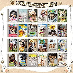 Motiskyy 48 Set Dog Thank You Cards with Envelopes 4 x 6 in Puppy Animal Themed Cards Blank Inside Dog Note Cards Funny Greeting Card for Gratitude, Recognition, Appreciation