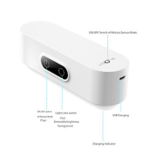 Xhope4u Under Cabinet Lights Indoor, Motion Sensor Night Light with Touch Control, Stepless Brightness Wall Light, Rechargered Reading Lamp for Cabinet,Bedroom, Hallway, College Dorm Room