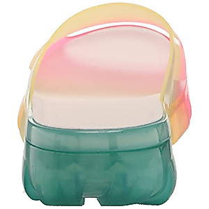 UGG Women's JELLA Clear Watercolors Slide Sandal, Rainbow Blend, 10