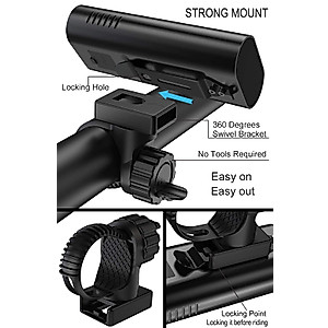 LIYOTD Bike Lights Front and Back 6400 mAh Bicycle Light Set USB C Rechargeable Super Bright 1200 Lumen Bike Headlight and Tail Light for Night Riding Road and Mountain LED Cycling Accessories