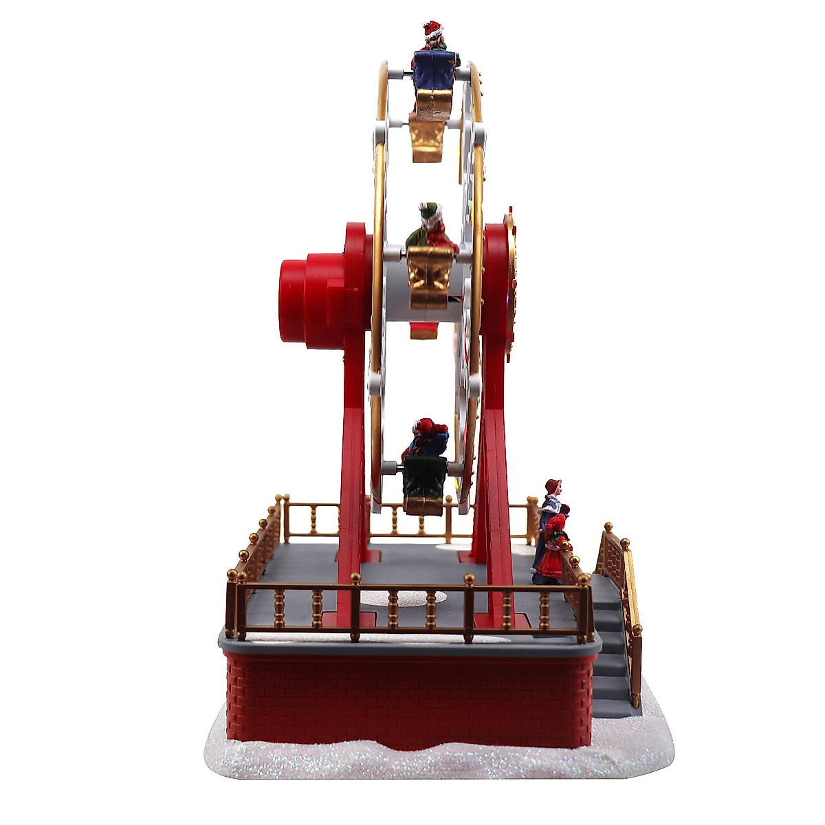 Christmas Ferris Wheel - Animated Pre-lit Musical Christmas Village - Perfect Addition to Your Carnival Christmas Decorations & Snow Village Displays 11 in