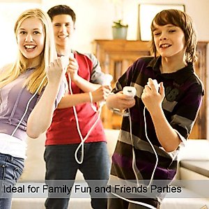 KIWITATA 2 Pack Wii Nunchuck Controllers, Nunchuk Remote Jostick Game Controller Replacement for Wii Wii U Video Game Console Black
