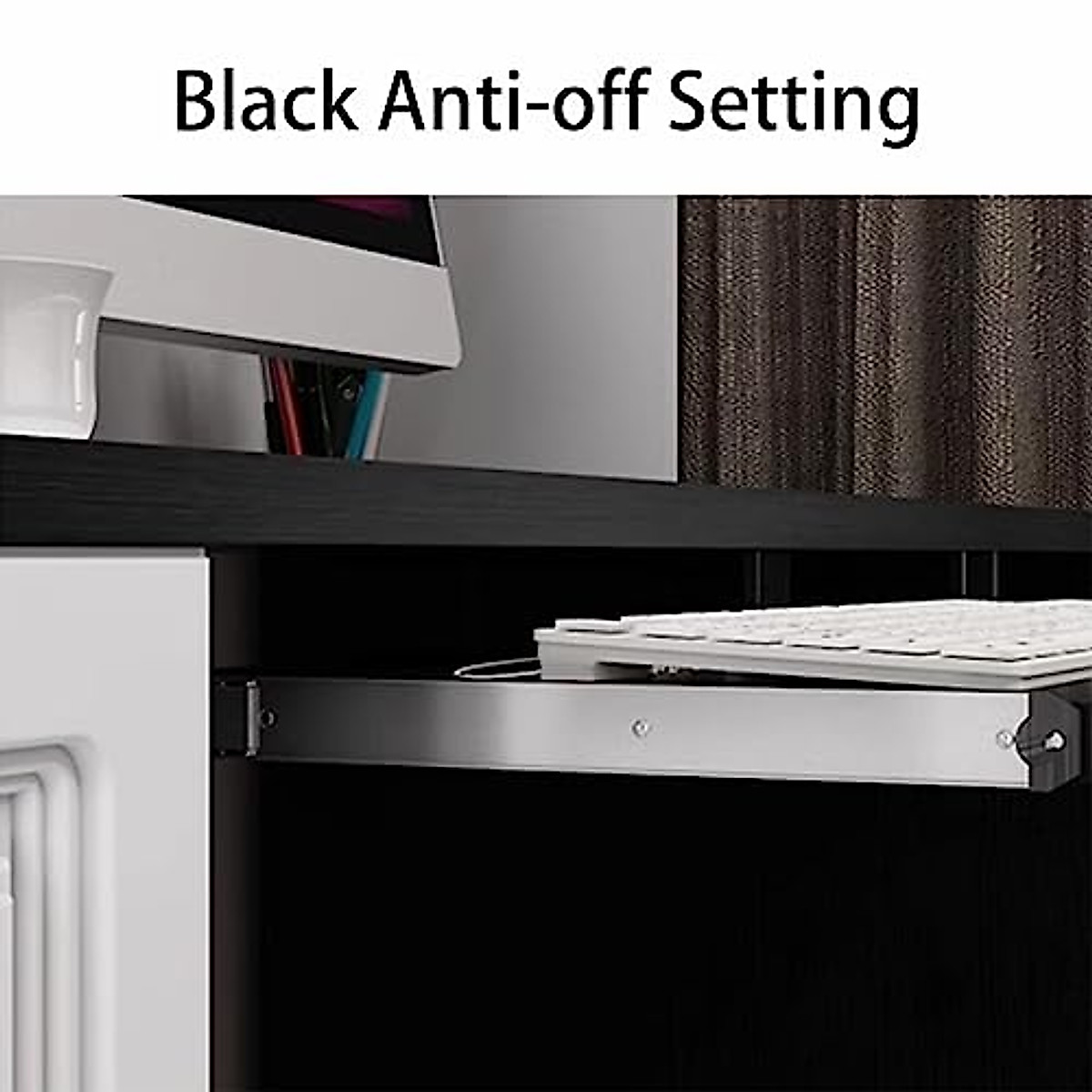 Under Desk Keyboard Tray, Pull Out Keyboard Tray Under Desk, Keyboard Tray Slides, for Support Keyboard and Mouses, for Office