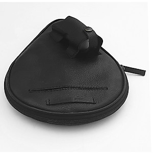 Chalk Factory Natural Leather Vintage Table Tennis Bat Cover (Black)