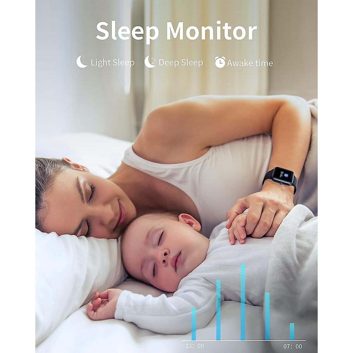 Fitpolo Smart Watch for Men Women Android Phones iPhone Compatible,Color Touchscreen Fitness Tracker with Heart Rate Monitor Bluetooth Call IP68 Waterproof Step Counter Sleep Calorie Tracking