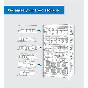 Can Rotation Organizer | Large Canned Food Organizer For Pantry | Black Large Food Rotation System | Harvest | Shelf Reliance (Can Rotation Organizer 109-117 oz (Large))