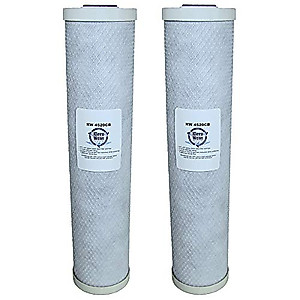 KleenWater Filter Compatible with Pentair Pentek EP20-BB, 4.5 x 20 Inch Carbon Block Replacement Water Filter Cartridges, Set of 2
