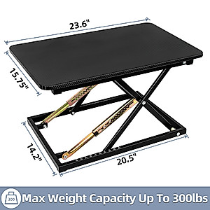 STANDNEE Standing Desk Converter, Height Adjustable Sit Stand Desk Converter, Fully Assembled Monitor Desk Riser for Standing or Sitting, Sit to Stand Desk for Home Office, Black, Pattern.