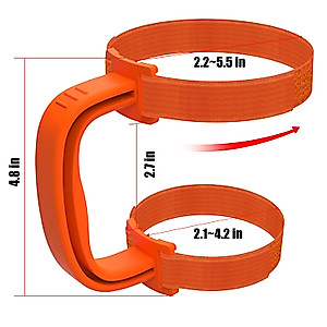 YOUCOX Adjustable Tumbler Handle for YETI 20 Oz 30Oz 40OZ, 20oz to 44 Oz RTIC, Ozark Trail, Simple Modern, SIC, SUNWILL, Tervis, Beast and More Brand Tumbler Cup Mug, NO Brand Limitid Orange