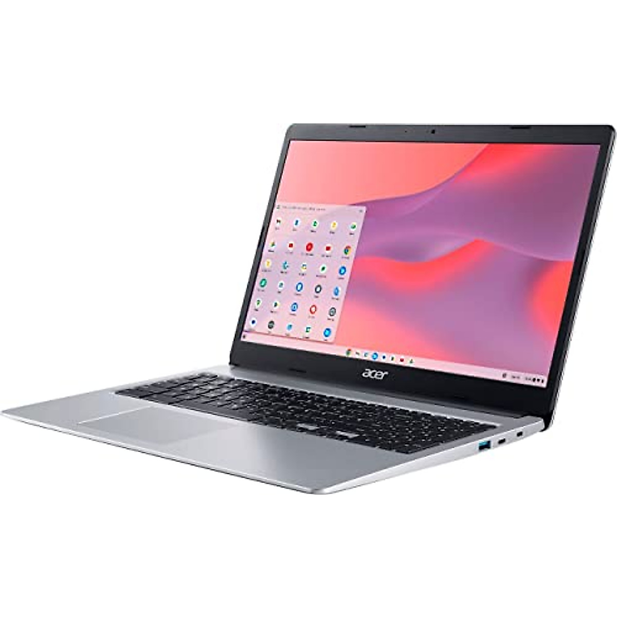 acer Newest Chromebook Laptop. 15.6" Full HD 1080p IPS Touchscreen Display, Intel Celeron N4020 Dual-Core Processor, 4GB DDR4 RAM, 64GB eMMC+ 256GB USB, Webcam, WiFi 5, Chrome OS, Silver, JVQ MP