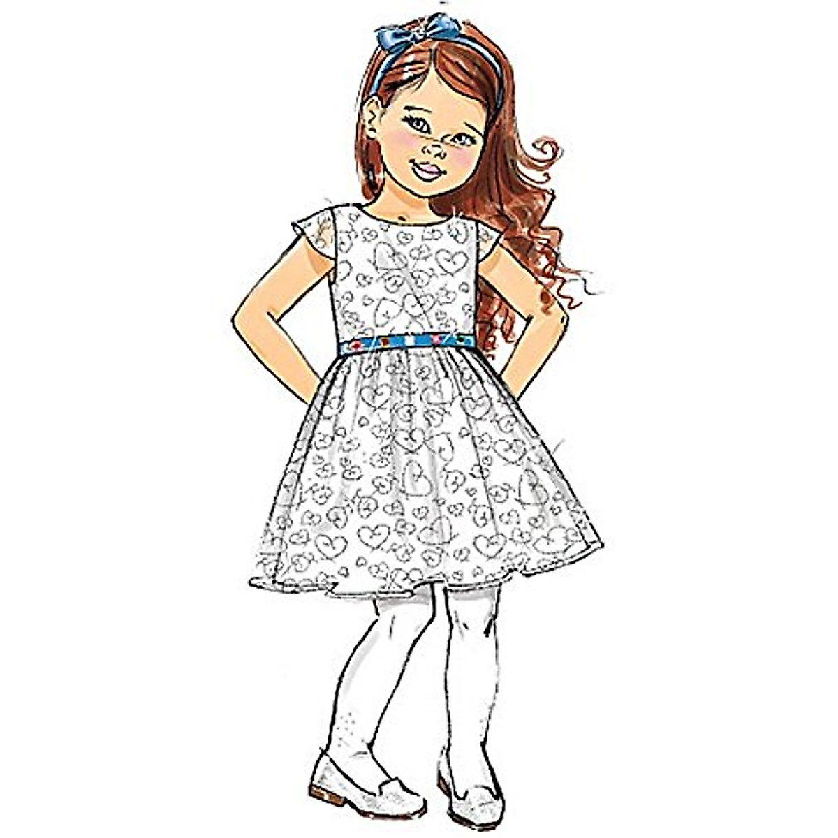 Butterick Patterns 6201, Children's/Girls Dress,Sizes, CDD (2-3-4-5), White