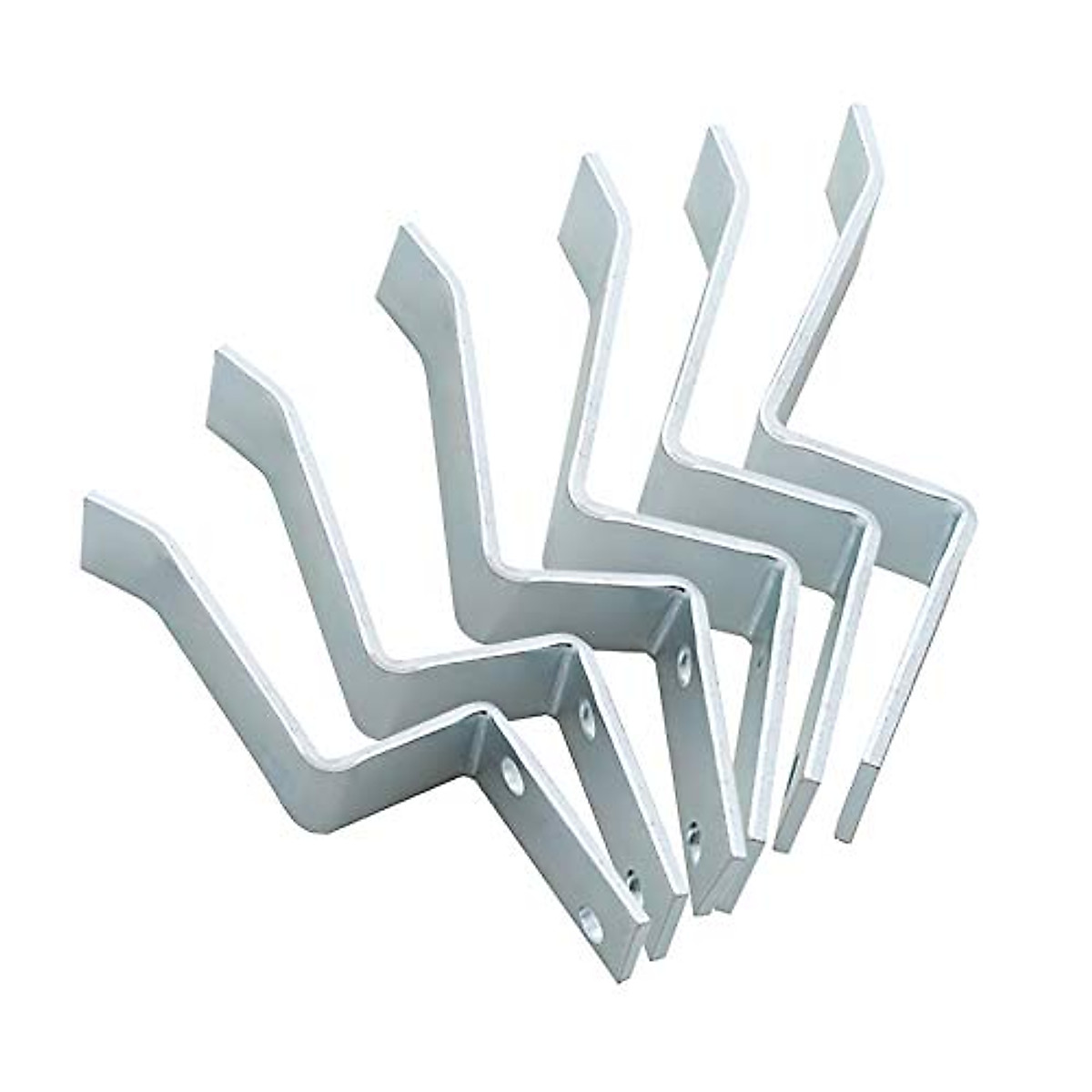 HOME MASTER HARDWARE Heavy Duty Door Stops for Sliding Doors, Securing Garage Doors and Sheds, Door Stoppers with Screws, Zinc Plated Solid Doorstep 6 Pack