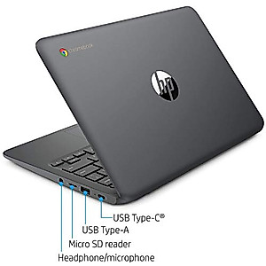 HP Newest Flagship Chromebook, 11.6" HD (1366 x 768) Display, Intel Celeron Processor N3350, 4GB LPDDR2, 32GB eMMC, Chrome OS, HD Graphics 500, 11A-NB0013DX, Ash Gray (Renewed)