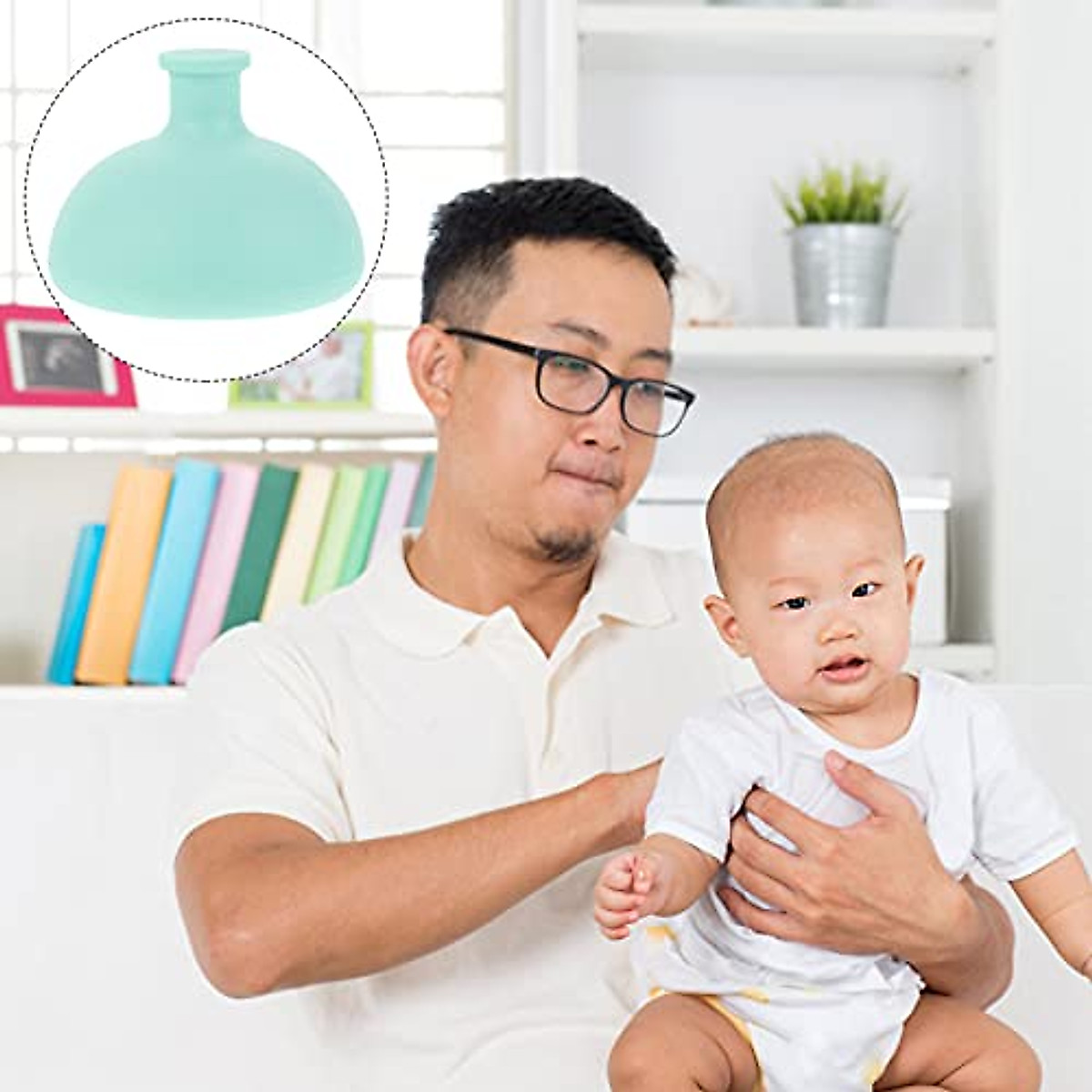 Healifty 2Pcs Silicone Palm Chest Percussion Cup Chest Physical Therapy Cup Pressure Drum Massage Treatment for Expectoration