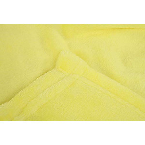 Mintra Home Blanket - Super Soft, 100% Polyester (Yellow, 87in x 87in (XL)) Lightweight Warm Fleece Blanket/Throw/Bed Cover/Couch Cover