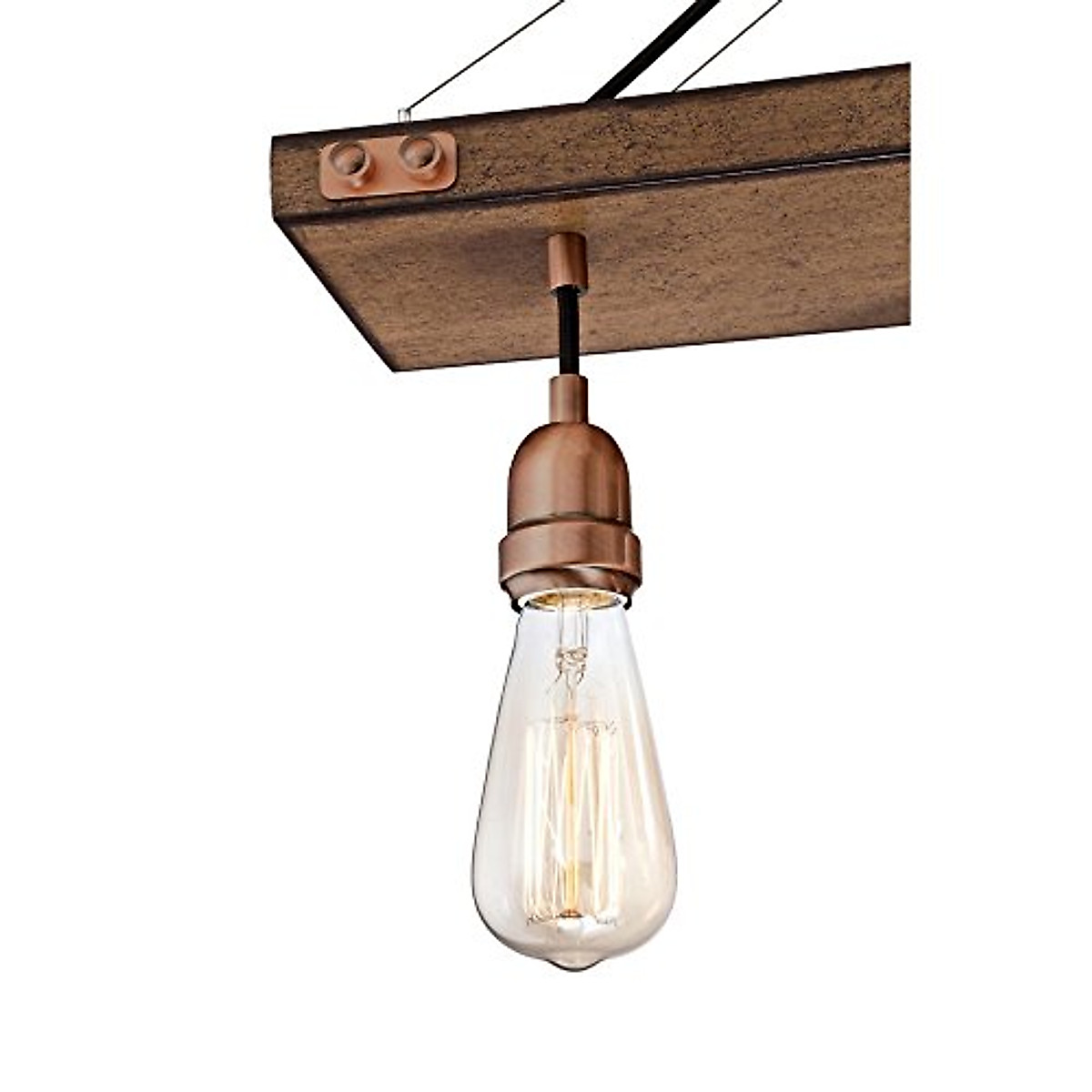 Westinghouse Lighting 6351400 Chandelier, Barnwood & Copper