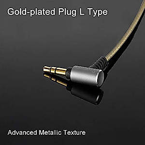 okcsc Headphone Audio Cable with Microphone 2.5mm Headset Conversion Cable Silver-Plated Hand-Woven Upgrade Cable for Sennheiser MOMENTUM1.0 2.0 3.0 1.2 m (2.5mm Gray Mic)