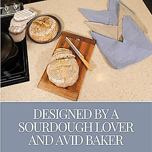Carly's Place Sourdough Bread Bags - 2 Pack Linen Bread Bag for Bread Storage of Homemade Bread, Easy to Wash, Keeps Bread Fresh Longer, Modern Kitchen Design