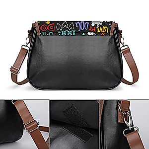 FunnyStar Animal Novelty I Love My Dog Print Ladies Shoulder Bags Crossbody Messenger Bag Cute Handbag PU Leather