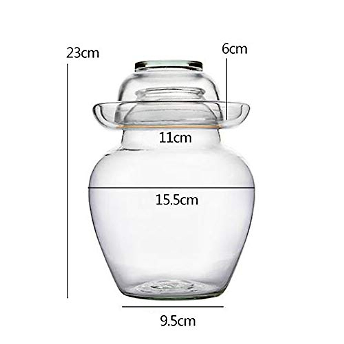 TELLW Home transparent kimchi jar thickened glass pickles altar pickled pot creative pickles pickled cabbage cylinder sealing tank