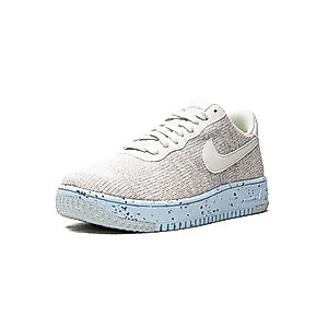 Nike Men's Air Force 1 Crater Flyknit Basketball Shoes, White/Photon Dust, 8.5