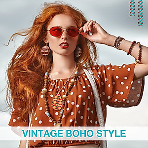 15 Set Serape Faux Leather Sheets Geometry Boho Pattern Faux Leather Patterned Sheets Striped Plaid Printed Leather Fabric for DIY Craft Making Earring Sewing Bags Hair Bows Supplies, 8.3 x 6.3 Inch