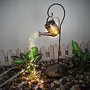QYK -Shower Garden Art Light, Powered Watering Can Led Light Fairy Lights String, Party Home Garden Yard Decor, Yard Decor Solar Lamps Outdoors