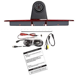 RED WOLF Car Third High 3RD Brake Light Reverse Backup Camera for Mercedes-Benz Sprinter/Dodge Sprinter/VW Crafter Vans 2007-2018 Standard RCA Connector Car Rear View Roof Top Mount