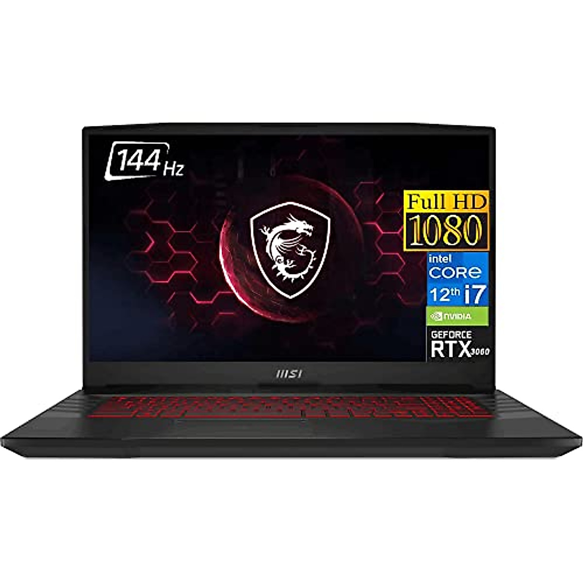 MSI Katana Gaming Laptop 2023 Newest, 15.6" FHD Display, 12th Gen Intel Core i7-12700H Processor, 32GB RAM, 1TB SSD, NVIDIA GeForce RTX 3060 Graphics, Webcam, Windows 11 Home, Bundle with JAWFOAL