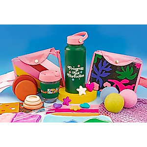 ban.do Foldable Market Tote, Reusable Grocery Bag with Shoulder Straps, Large Tote for Beach, Produce, or Shopping (Rainbow Stripe)