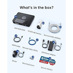 SWANN Master 4K, 16 Channel Home Security Camera System, 2TB NVR, 10 PoE IP Cameras Outdoor, Wired Surveillance CCTV, Heat Motion Vehicle Detection, LED Light, 24/7 Recording Security Camera, 1676810