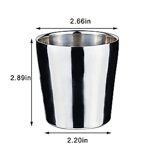 4 Pack Coffee Cup Stainless Steel Cups Metal Cups Reusable and Stackable,Drop-Proof and Easy to Carry Thermos - 6oz